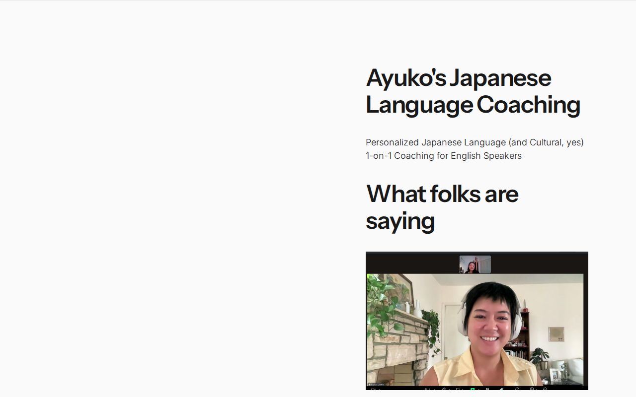 Ayuko's Japanese Language & Culture Coaching